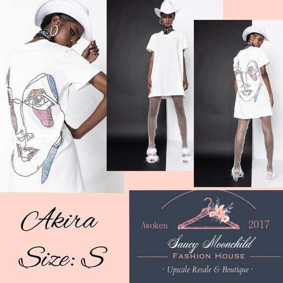 AKIRA | Dresses | New The Akira Label Face It Graphic T Shirt Dress ...